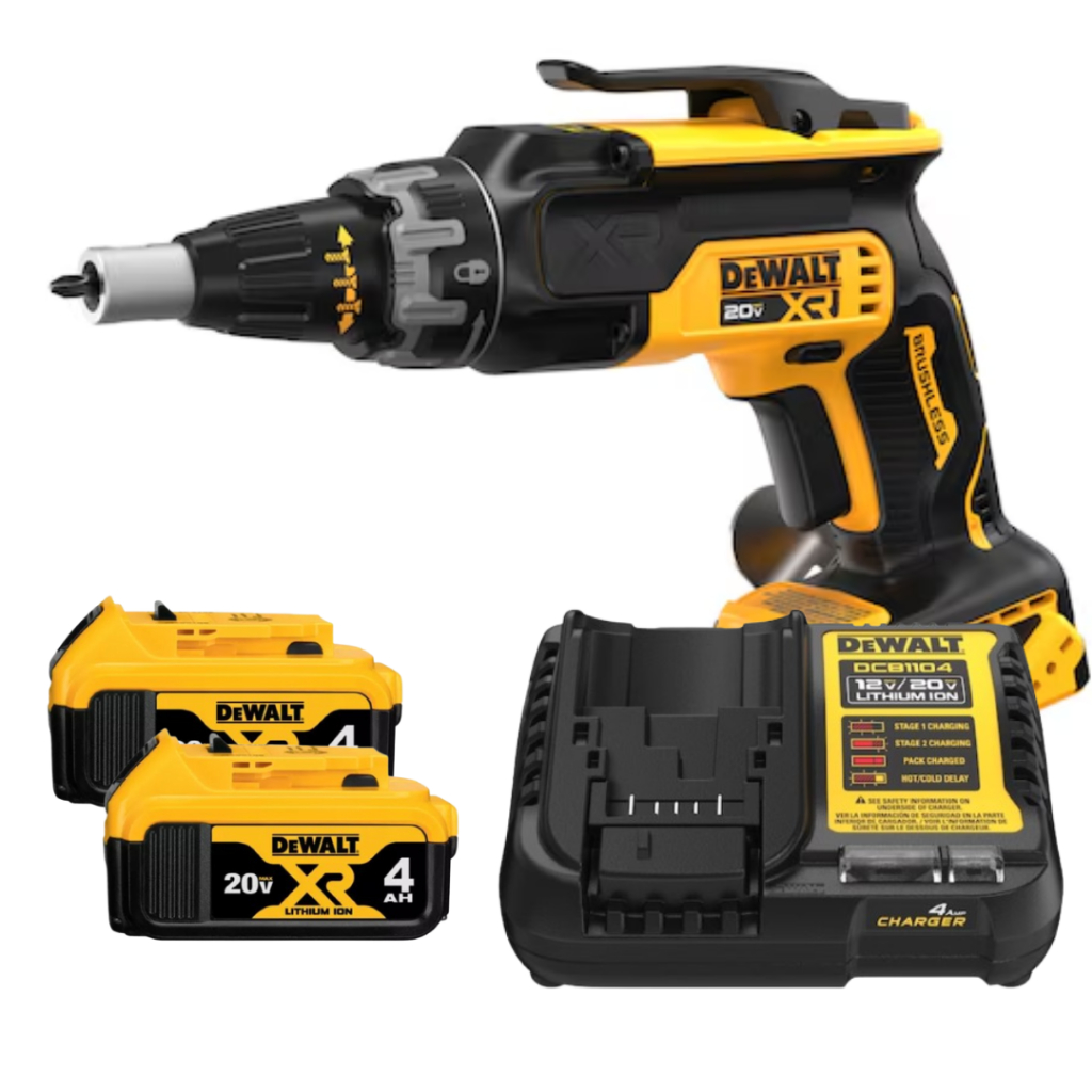 Parafusadeira Drywall Dewalt Dcf630 2 Bateria 4ah20v Dcb1104 | Shopee ...