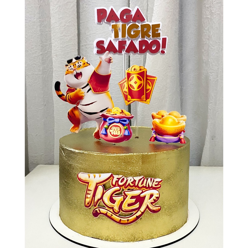 Topo de Bolo Simples - Tigrinho - Topper de bolo | Shopee Brasil