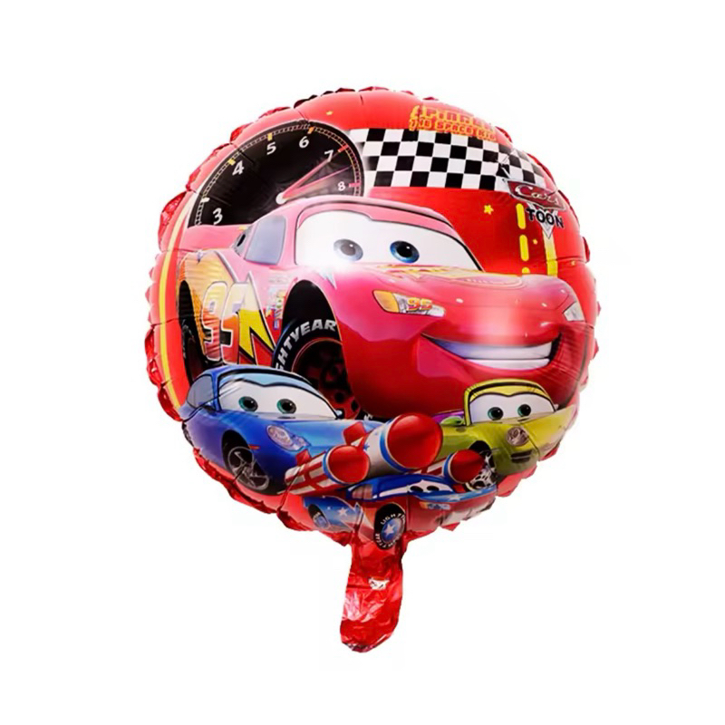 Kit 5 balões metalizado carros relâmpago mcqueen redondo 45 cm | Shopee ...