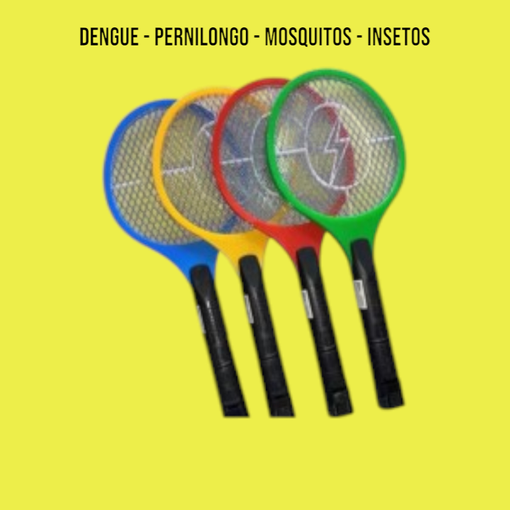 Raquete Elétrica Mata Mosquitos Pernilongo Zica Dengue Borrachudo ...