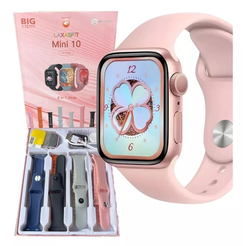 Relógio Smartwatch inteligente mini w10 pro 41mm Amoled COM 8 PULSEIRAS ...