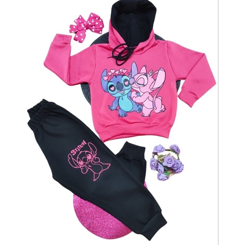 Conjunto de inverno infantil menina calça e Blusa infanto juvenil stish ...