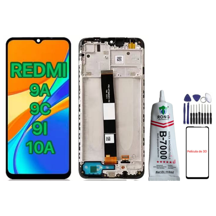 Display Tela Frontal Touch Lcd Compatível Xiaomi Redmi 9a/9c/9i/10A M2006c3LG - A Pronta Entrega ...