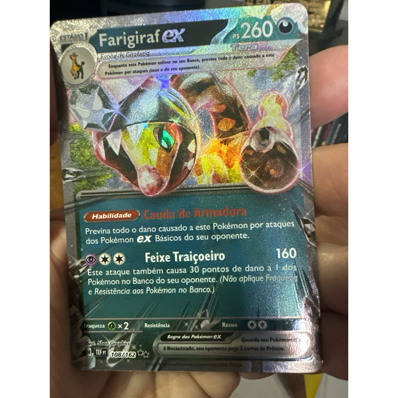 Carta Pokémon Farigiraf ex (108/162) | Shopee Brasil