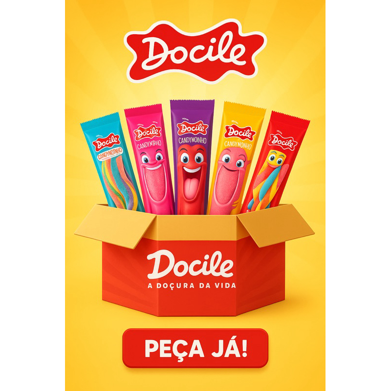 Kit Canudinhos Docile c/30/60/90/120 pacotes 15g sortidos - Docile ...