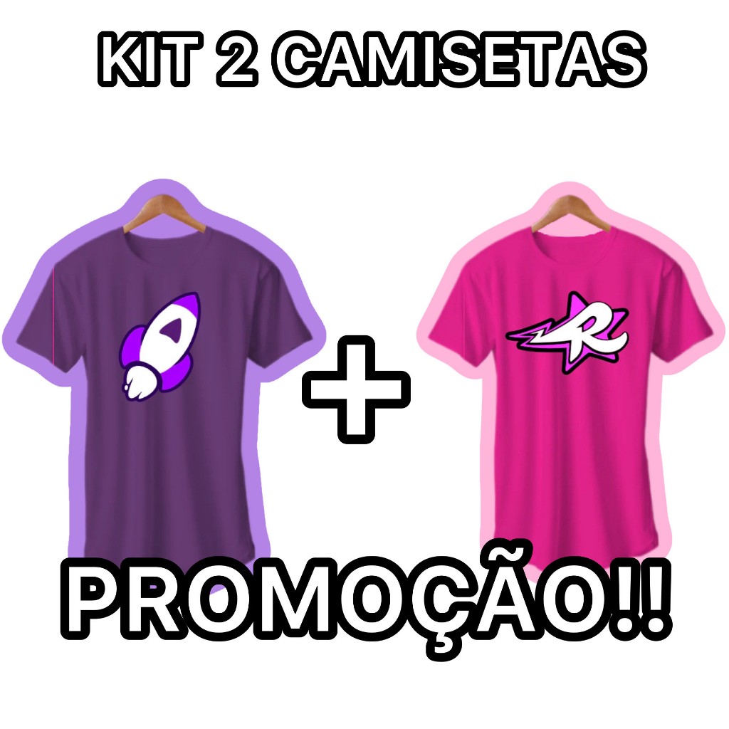 Kit 2 Camisetas Emilly Vick Camisa Camiseta Infantil Robson Rato Leozin ...
