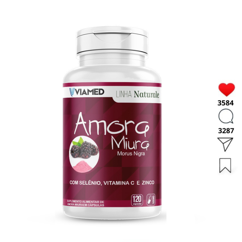 Amora Miura 120 Caps 500 Mg 100% Natural | Shopee Brasil