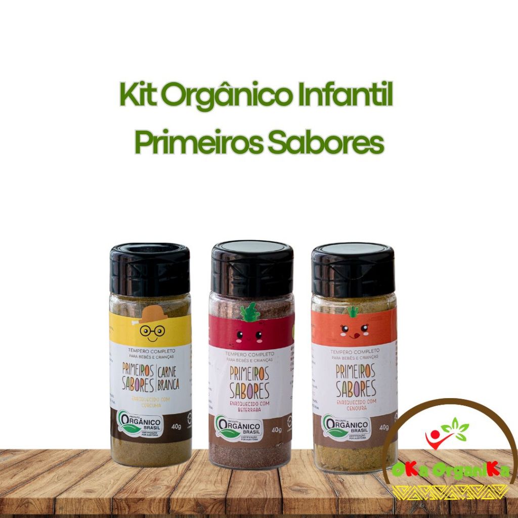 Tempero Infantil Orgânico Primeiros Sabores Terra Amor Original Kit 3 ...