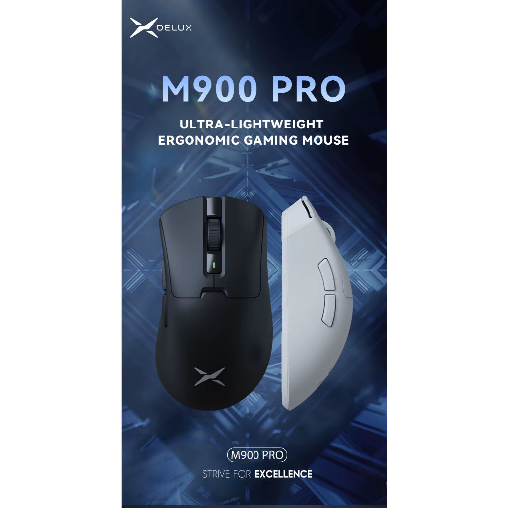 Mouse Gamer Delux M900 Pro Sem Fio Paw3395 8000hz Com Dock de ...
