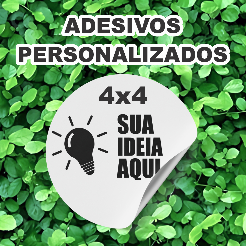 Adesivos Personalizados 4x4 cm - Recorte Eletrônico | Shopee Brasil