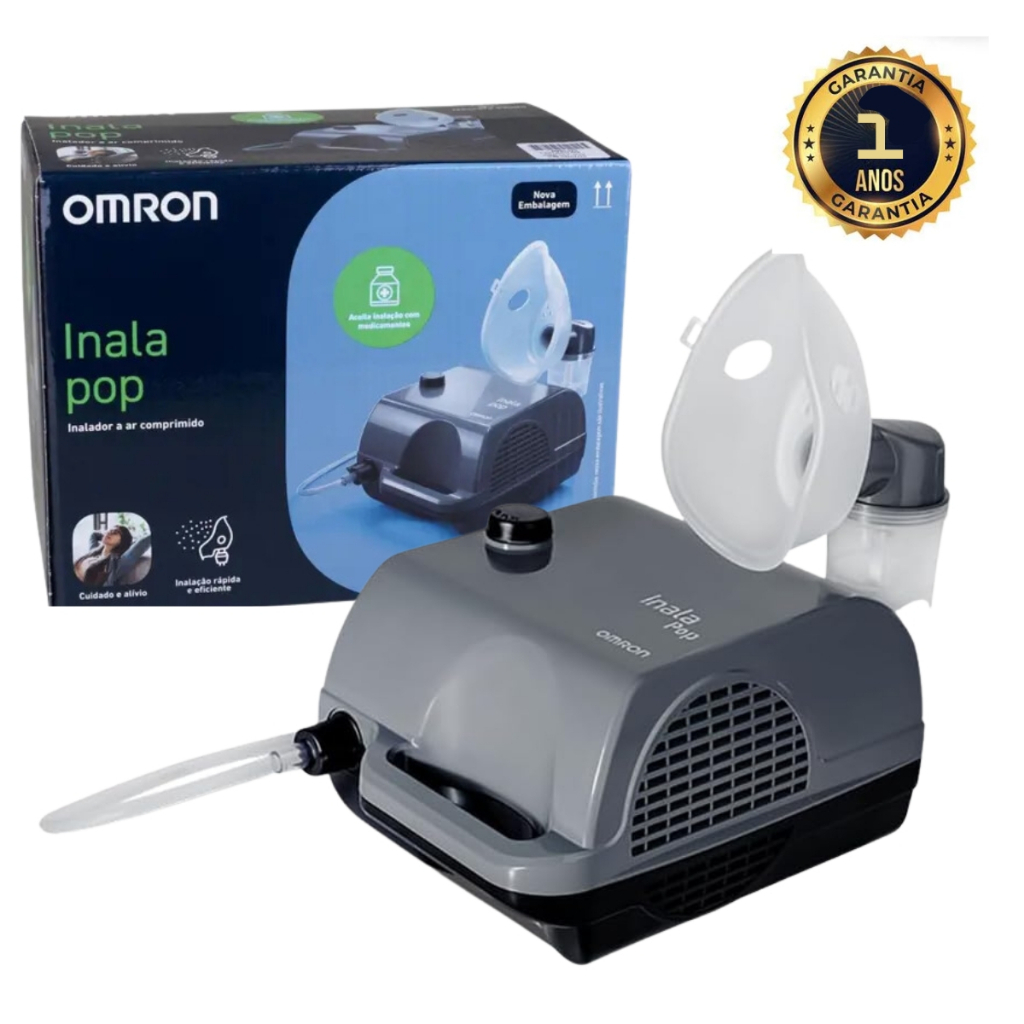 Inalador Nebulizador Compressor Inalapop Omron Bivolt | Shopee Brasil