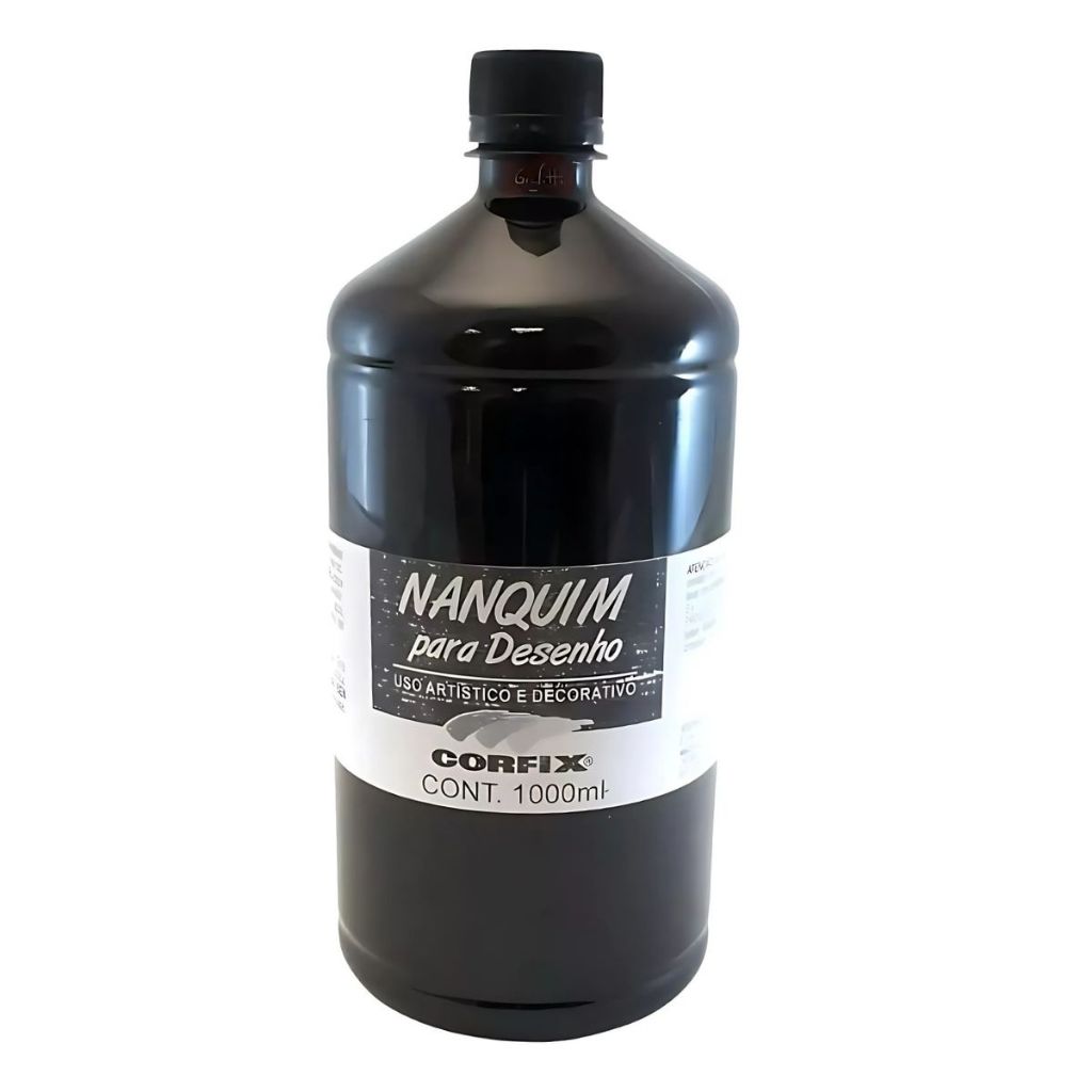 Tinta Nanquim Corfix 1000ml - Preto | Shopee Brasil