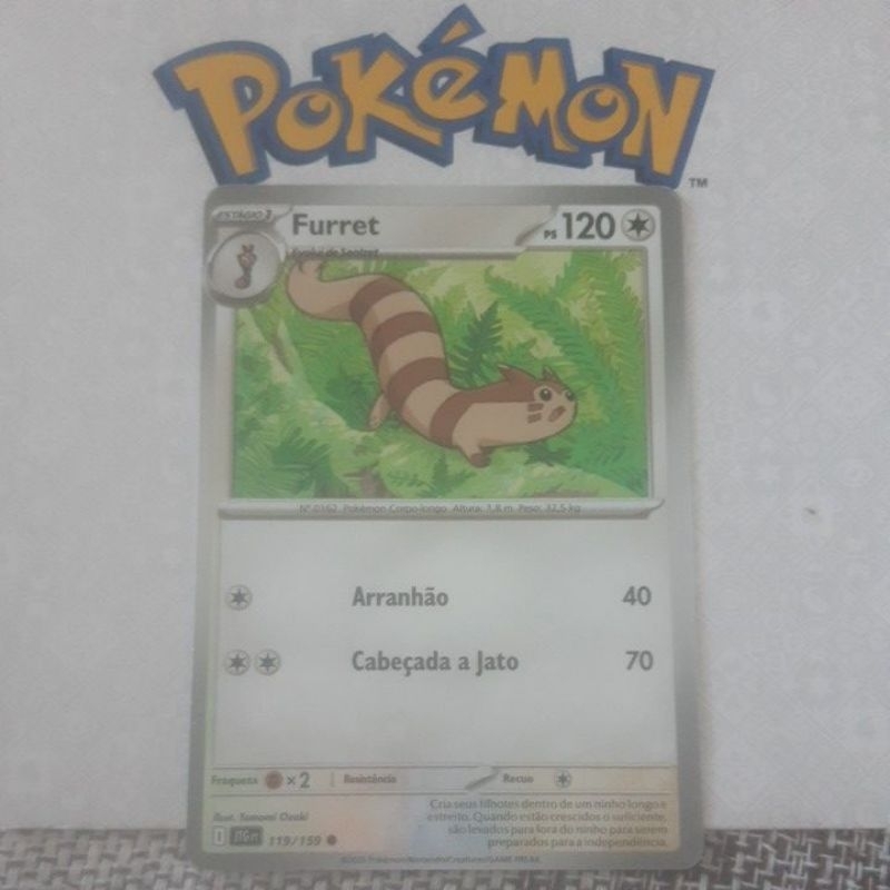 Carta Card Pokémon Furret | Shopee Brasil