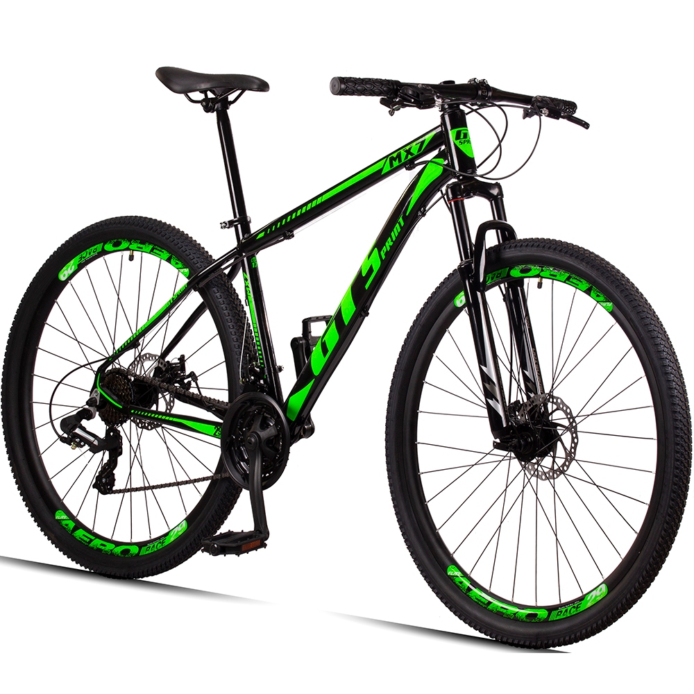 Bicicleta Aro 29 GT Sprint MX7 21V index Freio Disco Alumínio Suspensão Aero MTB | Shopee Brasil