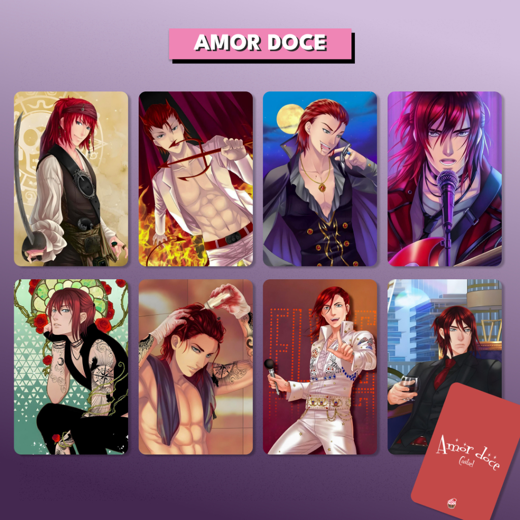Amor Doce Photocards Frente e Verso (FANMADE) Castiel Kentin Armin Hyun ...