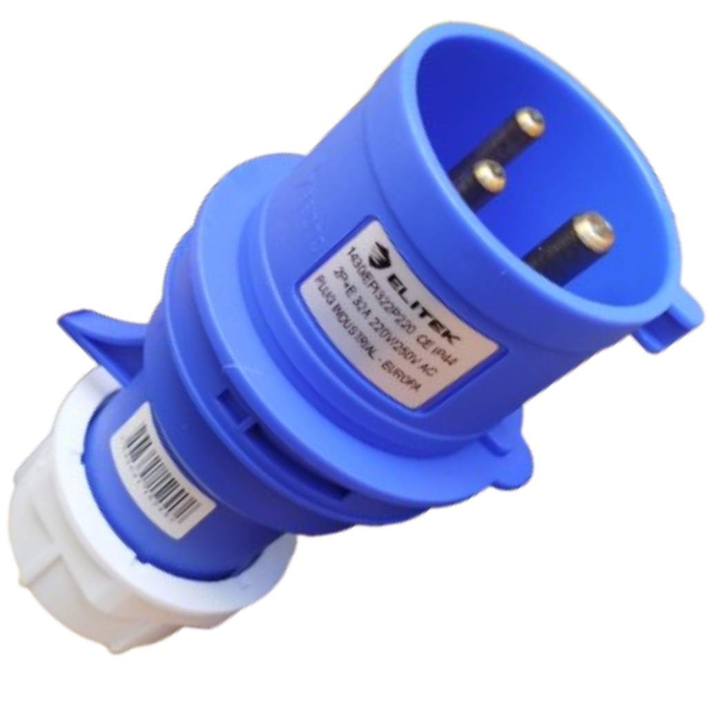 Plug Industrial 32a 2p+E 220\250Vca IP44 Tomada Pluge Macho Industrial ...
