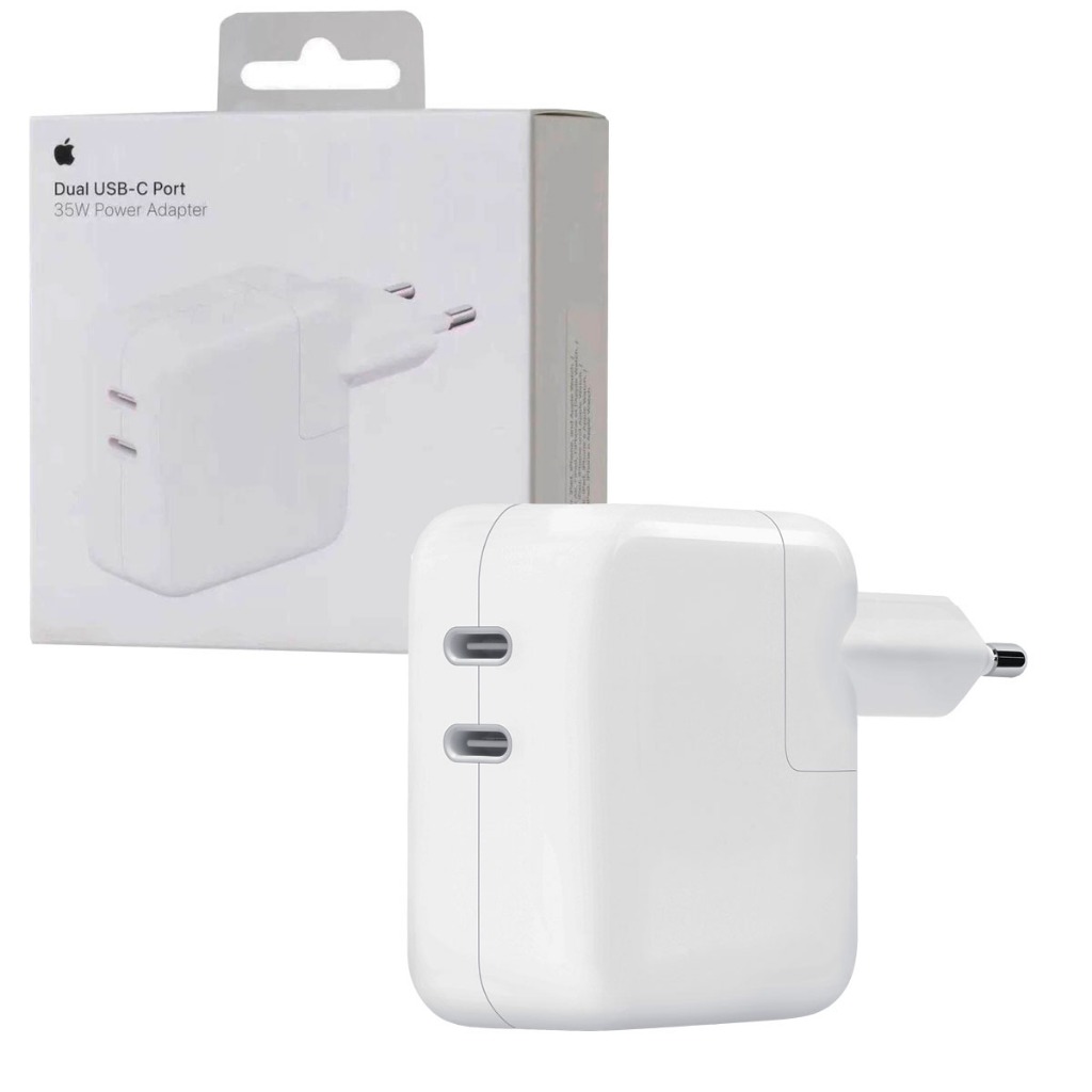 Fonte Carregador Original Apple 35W Entrada Dupla Tipo-C Usb-C Turbo ...