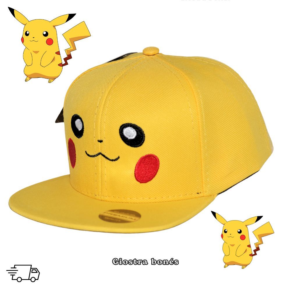 Boné Infantil POKEMON PIKACHU bordado ABA RETA | Shopee Brasil