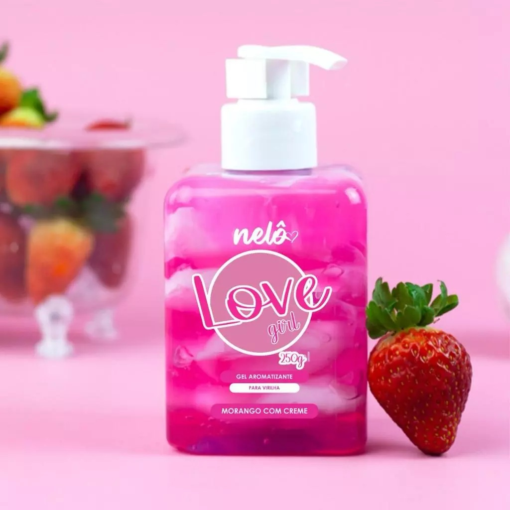 Gel Hidratante Corpo e Virilha Morango Com Creme nelo | Shopee Brasil