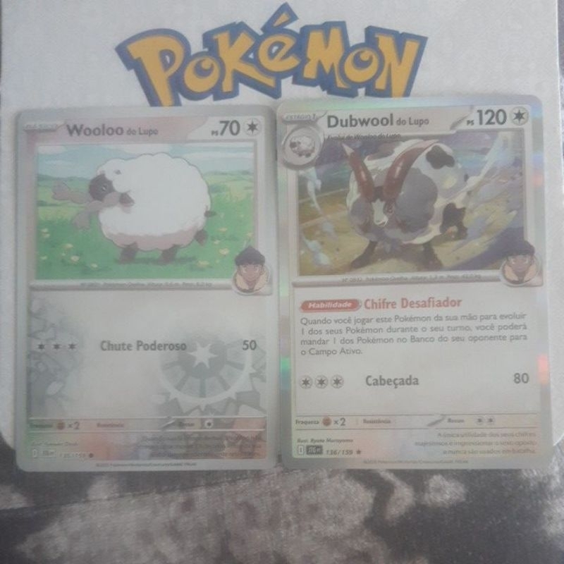 Carta Card Pokémon Dubwool Wooloo Do Lupo Foil | Shopee Brasil