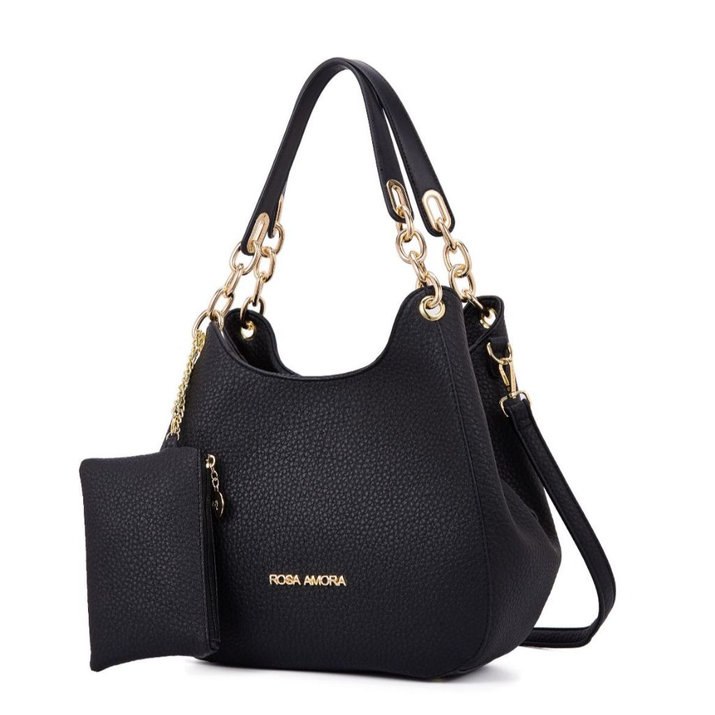 Bolsa Feminina Rosa Amora Estilo Saco Espaçosa Três Partes Alça ...