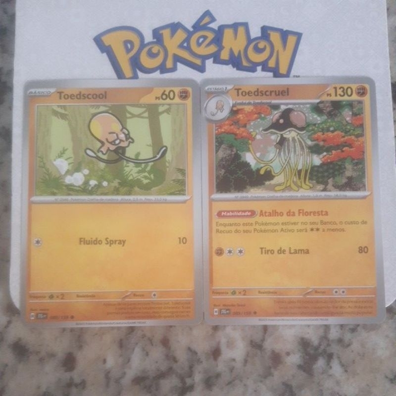 Carta Card Pokémon Toedscool Toedscruel | Shopee Brasil