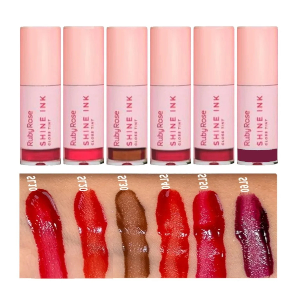 Gloss Tint Shine Ink labial Lip Gloss Linha Rosa Ruby Rose | Shopee Brasil