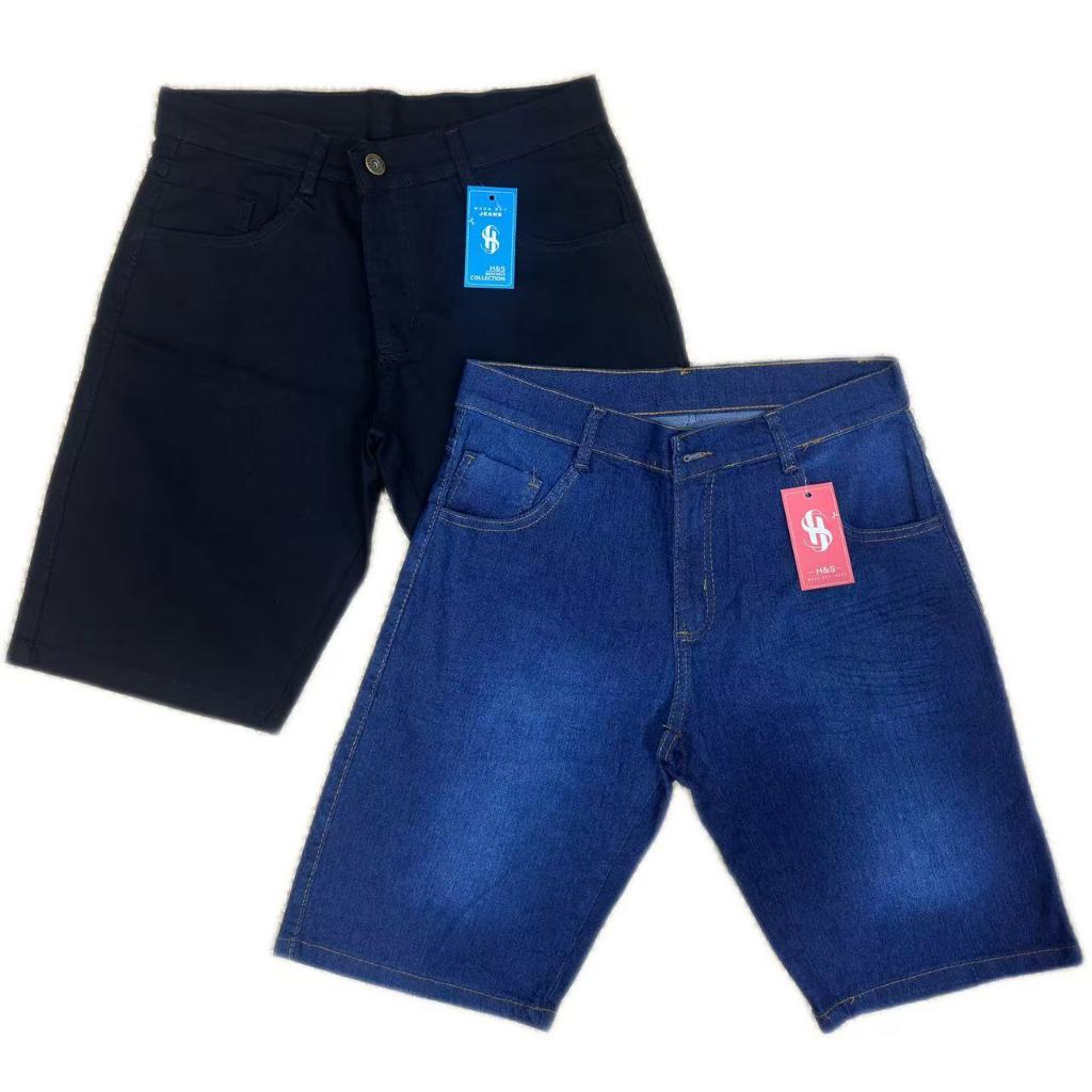 Kit 2 Bermuda Jeans Masculina direta da fabrica Premium Várias Lavargem ...