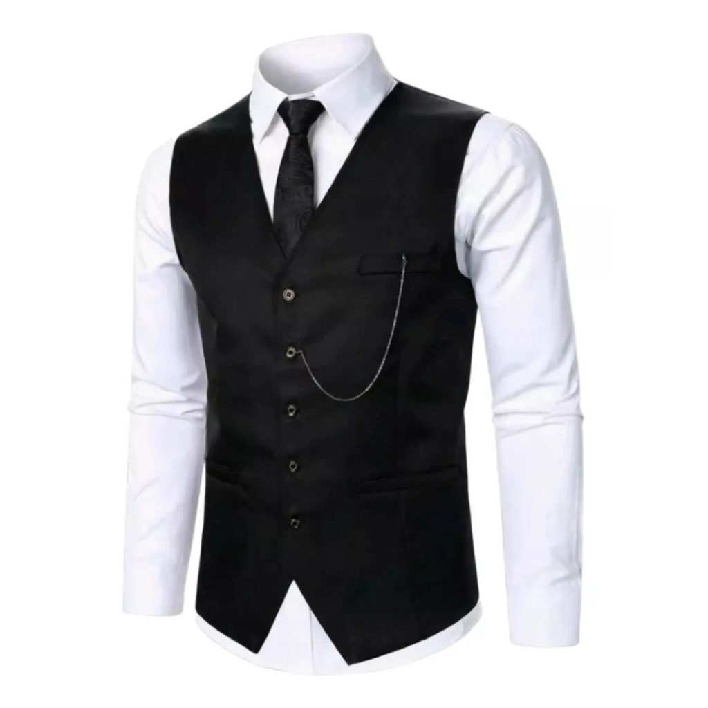 Colete Social Masculino Slim P/ Ternos C Ajuste e 5 Botões - Envio ...