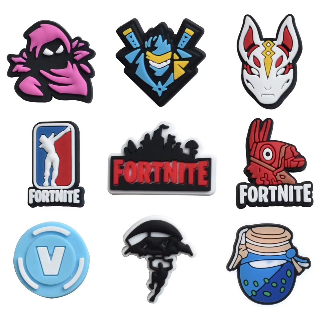 PIN BOTON BROCHE ENFEITE PARA CROC CALÇADO FORTNITE GAME OVER KIT COM 7 ...