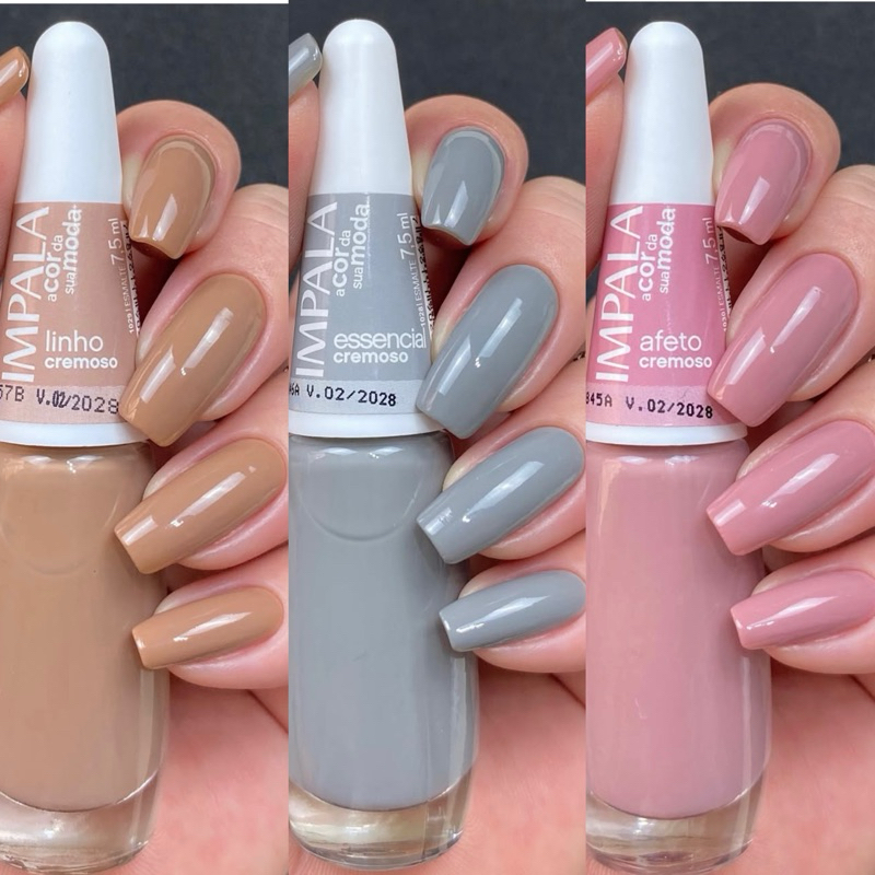 Kit 3 Esmalte Impala A Cor da Sua Moda 6, Linho , Essencial e Afeto ...