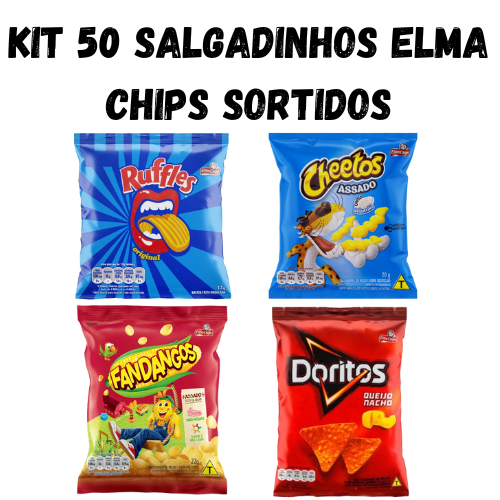 KIT 50 SALGADINHOS ELMA CHIPS | Shopee Brasil