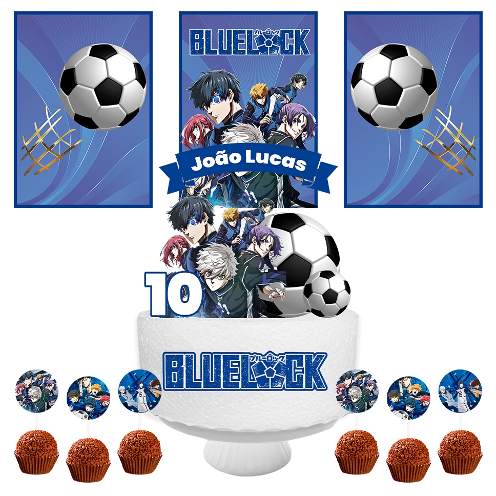 Topo Topper para Bolo Blue Lock | Shopee Brasil