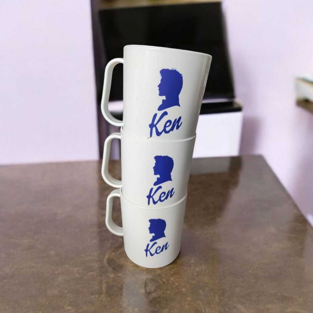 Kit 5 Caneca Ken Plástica 320ml Boneco Branca | Shopee Brasil