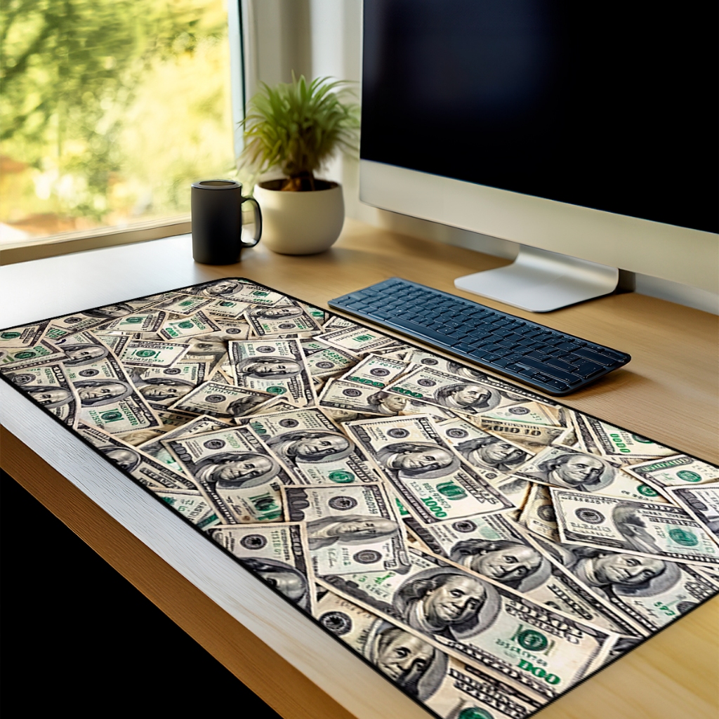 Mouse Pad Gamer Dollar Antiderrapante Grande 70x35 80x35 90x40 90x50 cm ...