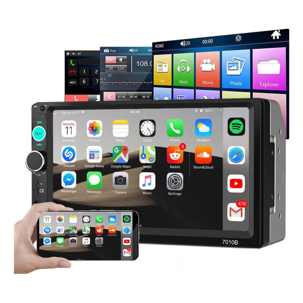 Dvd Automotivo 2 Din Central Multimidia Mp5 Bluetooth Usb Sd Tela 7 Hd Espelhamento | Shopee Brasil