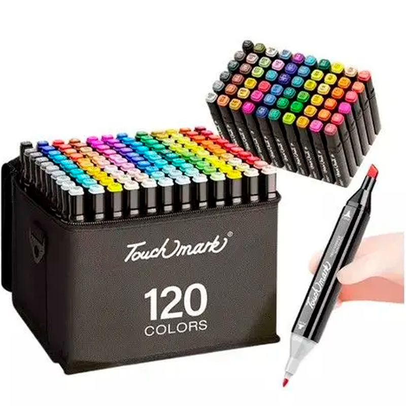 Canetas Touch 120 pçs Marcadores para Desenho | Shopee Brasil