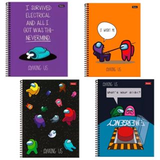 👾🚨 CADERNOS AMONG US – FORONI / 10 MATÉRIAS / 160 FOLHAS / MATERIAL ...