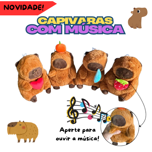 Pelúcia Capivara Musical – Toca 'Capybara Song', Presente Criativo ...