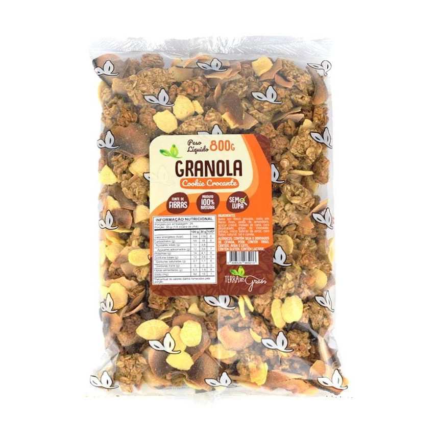 Granola Cookie Crocante 800g - Terra dos Grãos | Shopee Brasil