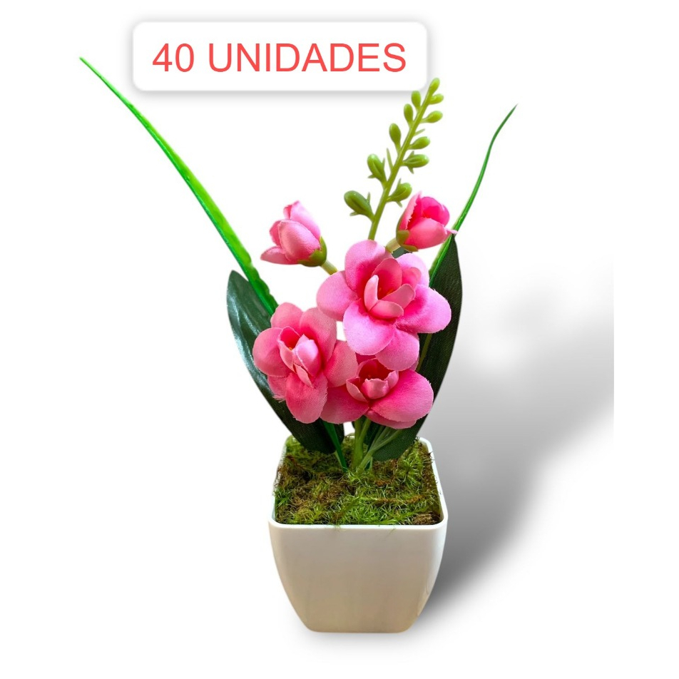 KIT COM 40 MINI ARRANJOS DE FLORES COLORIDAS 40 UNIDADES LEMBRANCINHAS ...