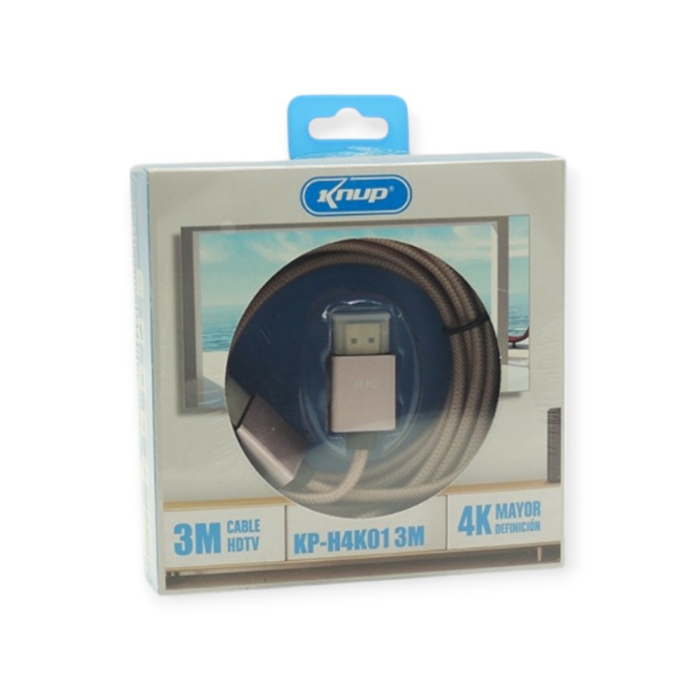 Peg do Brasil Cabo HDMI 3M 4K Knup KP-H4K01 | Shopee Brasil