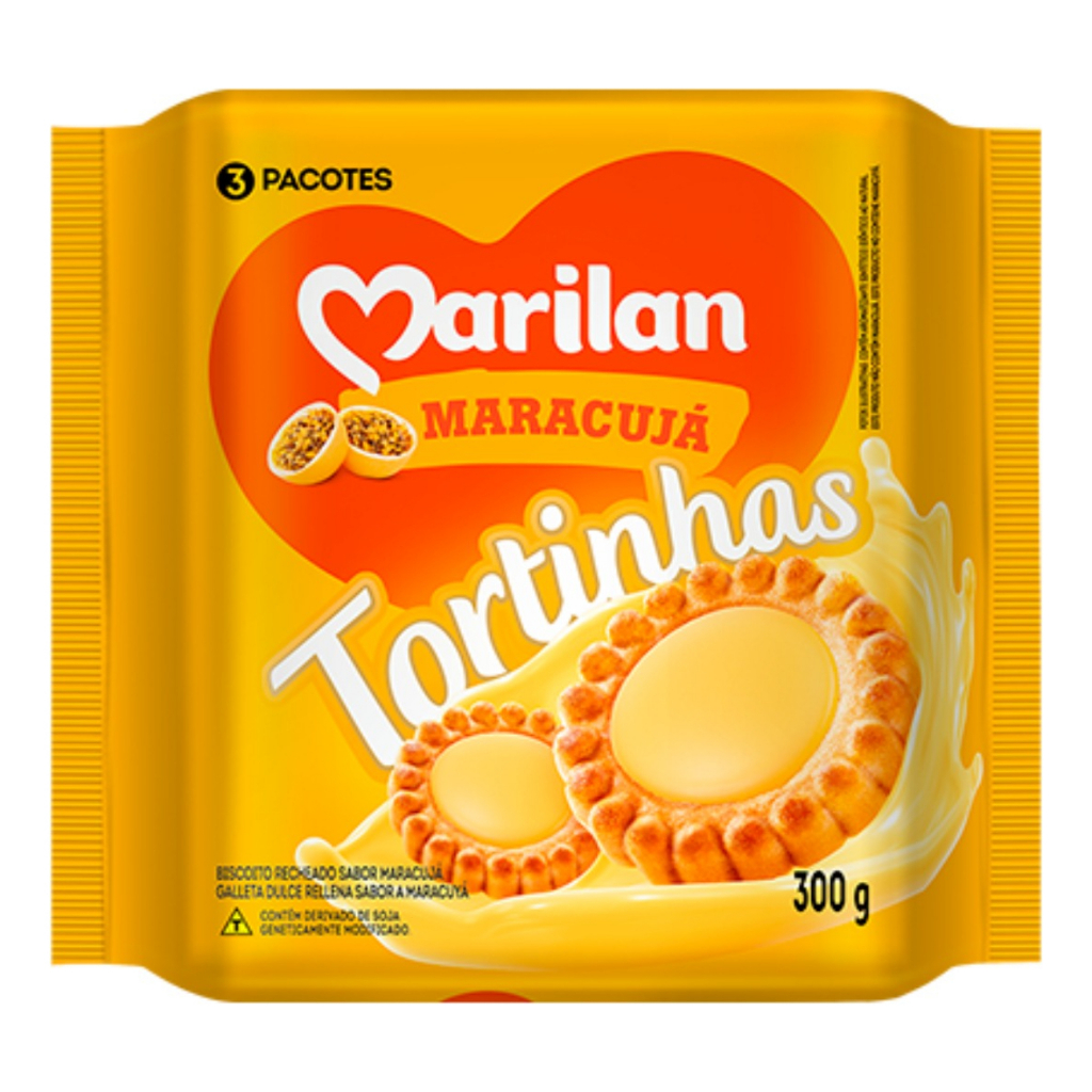 Bolacha Tortinhas Marilan 300g Sabor Maracujá Deliciosa Top | Shopee Brasil