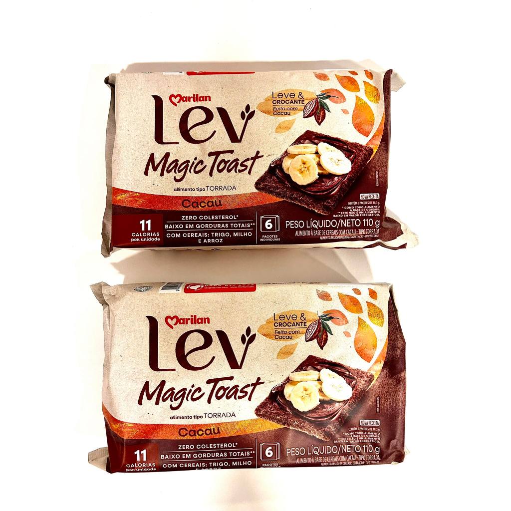Kit 2 Torrada Marilan Magic Toast Cacau Pacote com 110g | Shopee Brasil