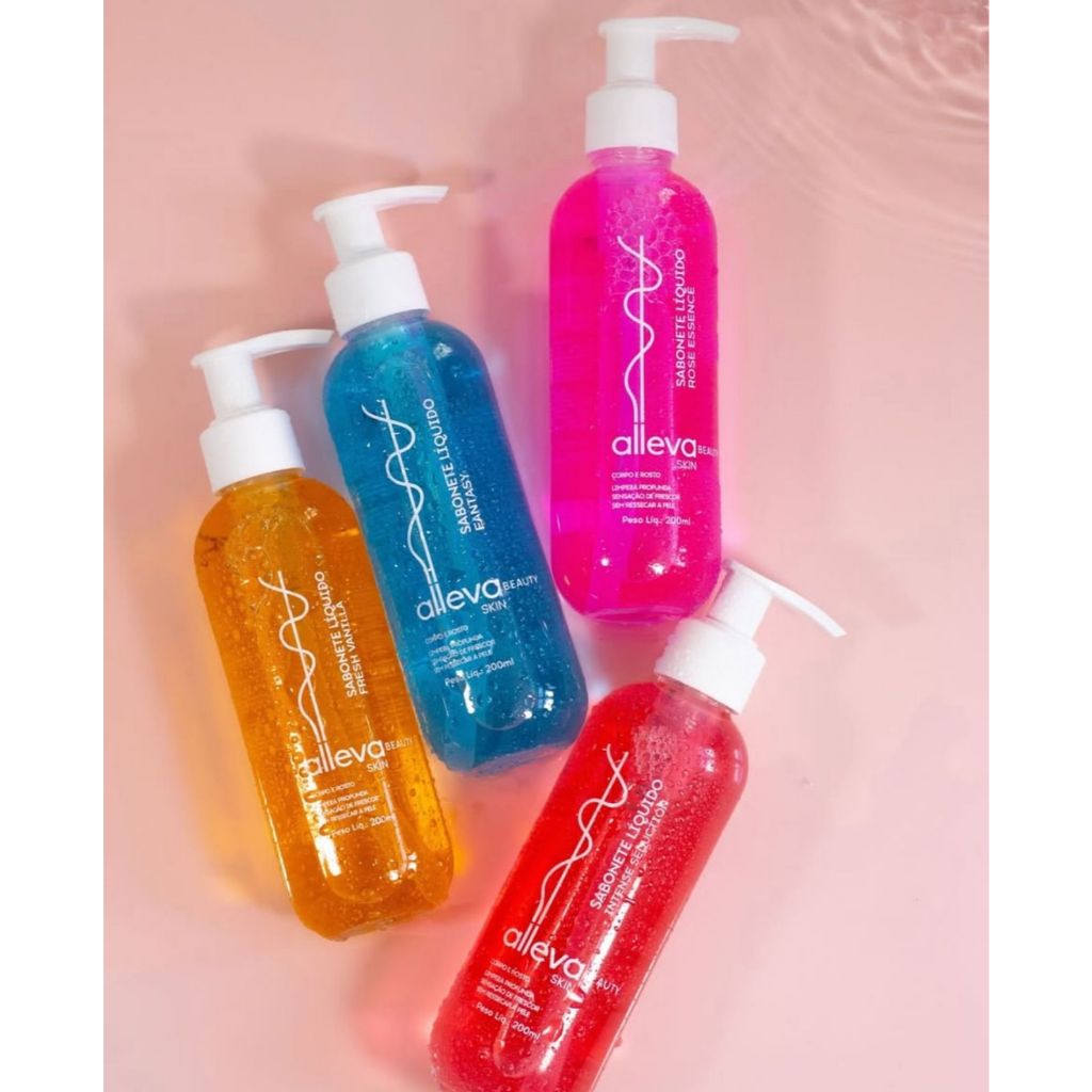 Geleia hidratante Sabonete Líquido Corpo e Rosto 200ml - Alleva ...