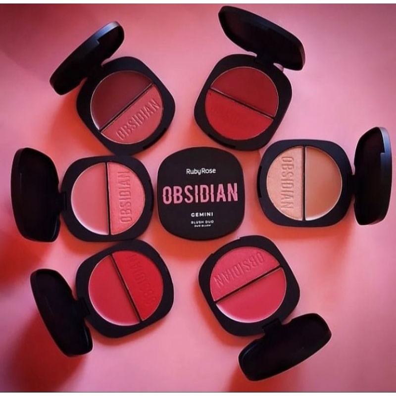 Blush Duo Obsidian Ruby Rose | Shopee Brasil