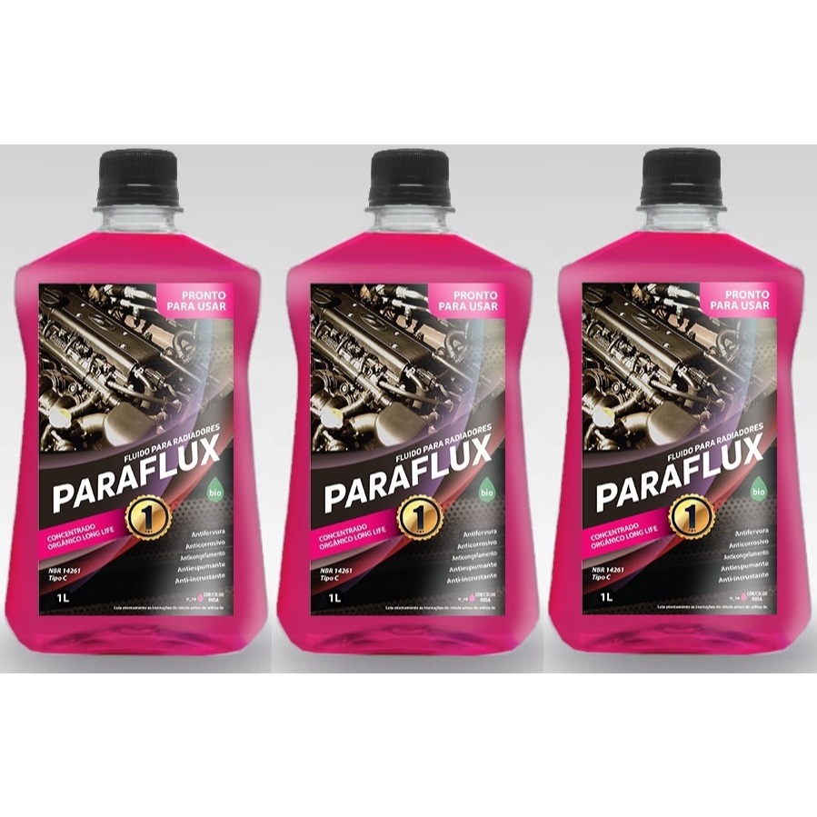 Kit 3 Paraflux Bio Orgânico Aditivo Pronto Para Uso Rosa | Shopee Brasil