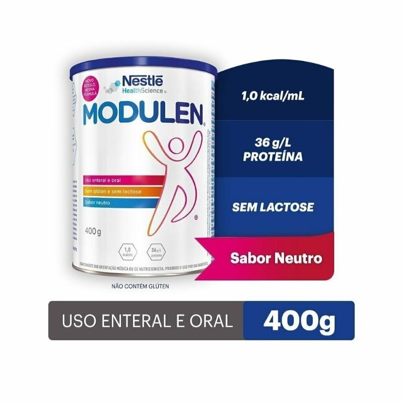 20 Modulen 400g 2026 Fórmula Nestlé sem Lactose uso enteral e oral ...