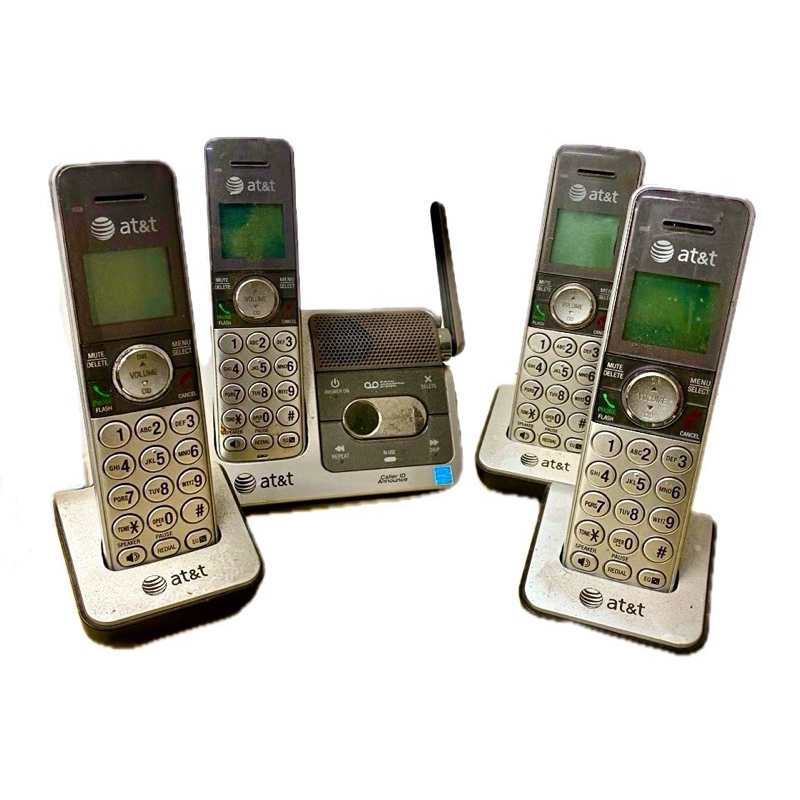 Telefone sem fio AT&T kit Quatro Ramais | Shopee Brasil