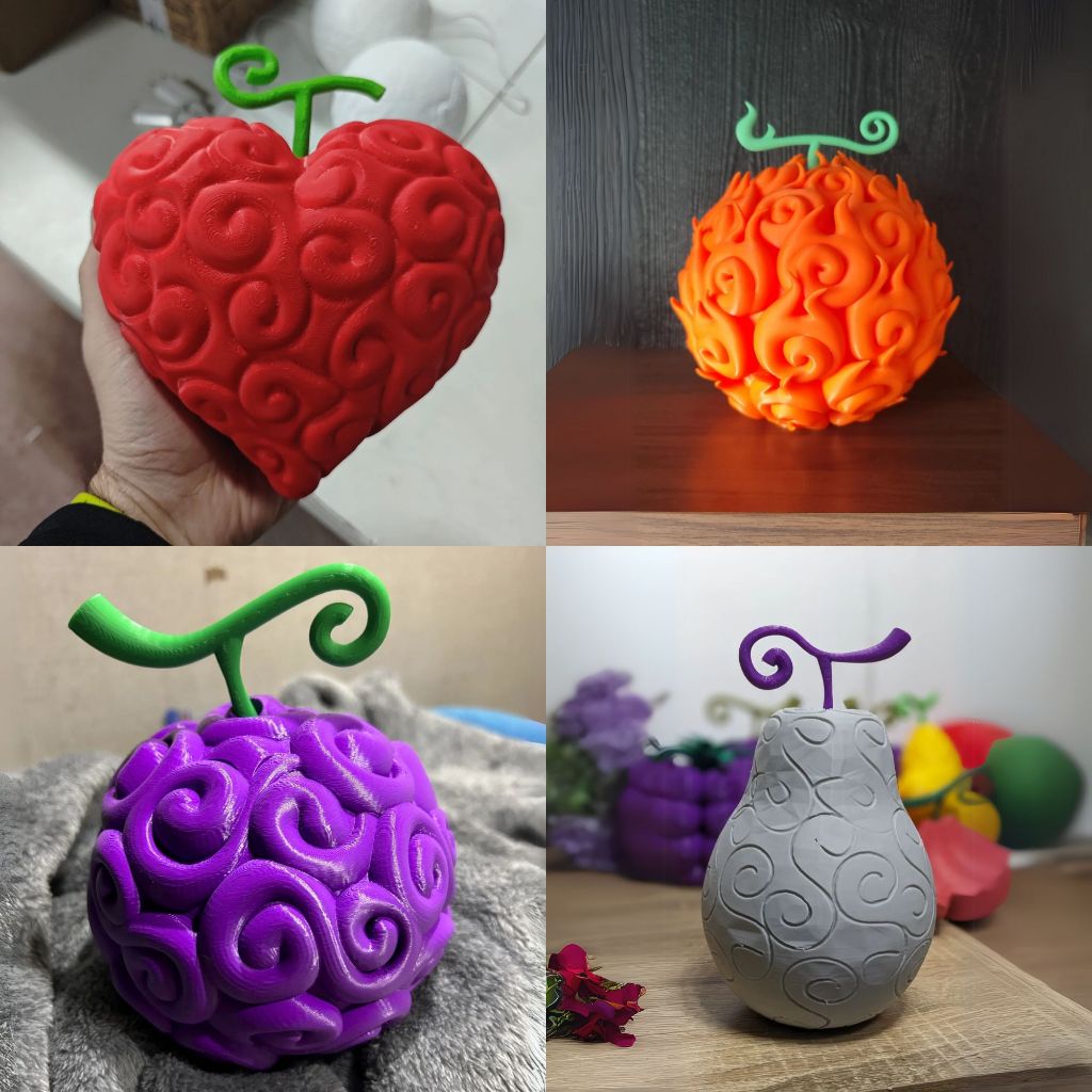 Akuma no Mi Frutas One Piece Decoração Colecionáveis Tamanhos Médio e ...